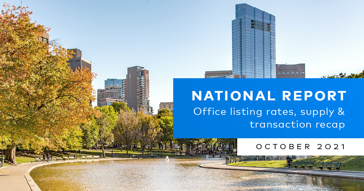U.S. Office Market Report - October 2021 - Yardi Matrix Blog