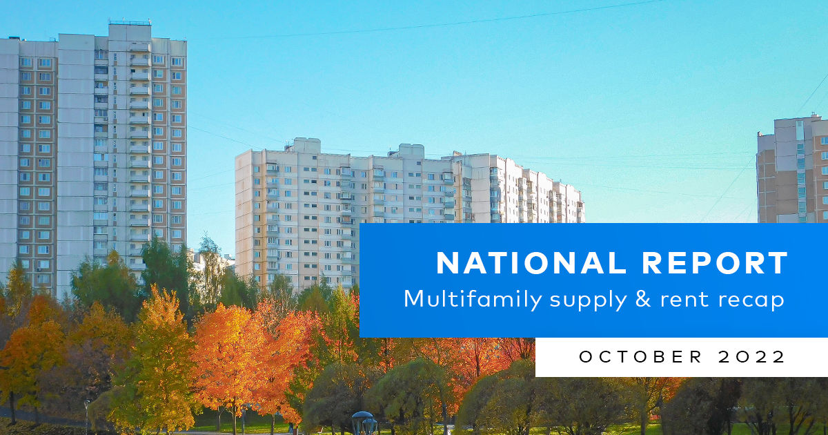 National Multifamily Market Report – October 2022 - Yardi Matrix Blog